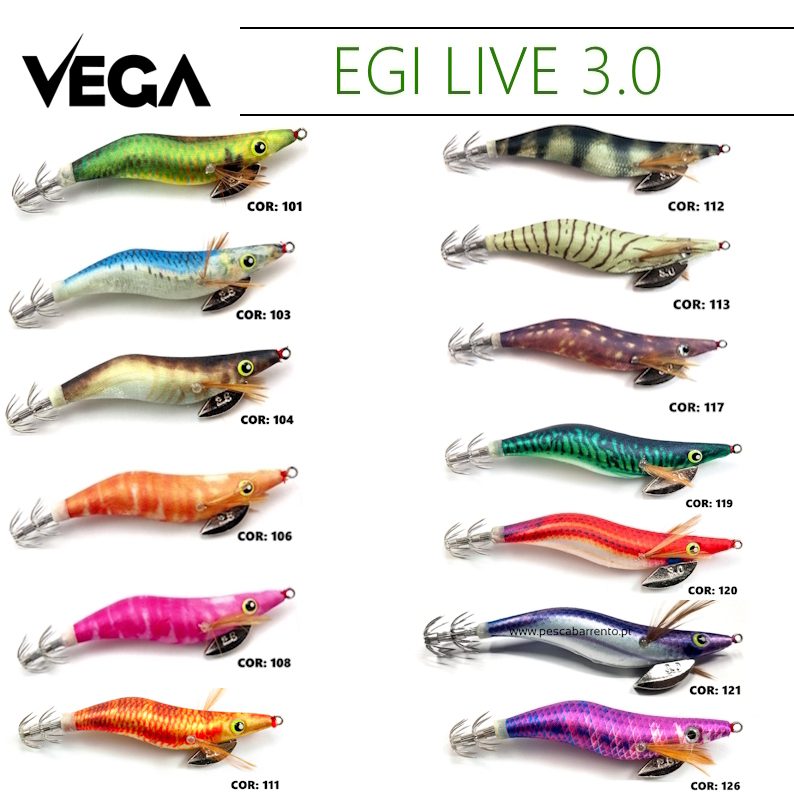 Toneiras Vega Egi Live 3.0 - Pesca Barrento