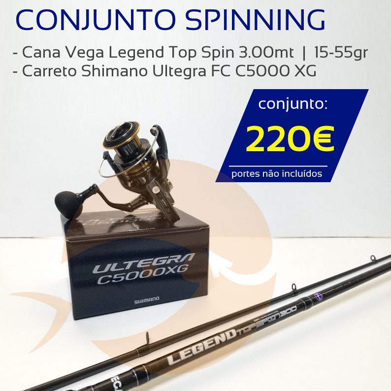 3.00mt Vega Legend Top Spin + Shimano Ultegra FC C5000XG - Pesca Barrento